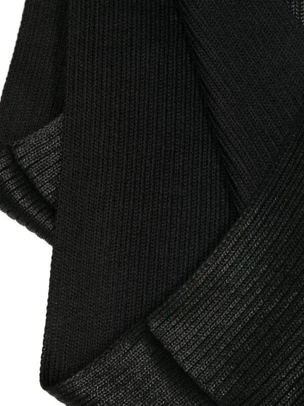 JULIUS Ribbed Circular-design Scarf