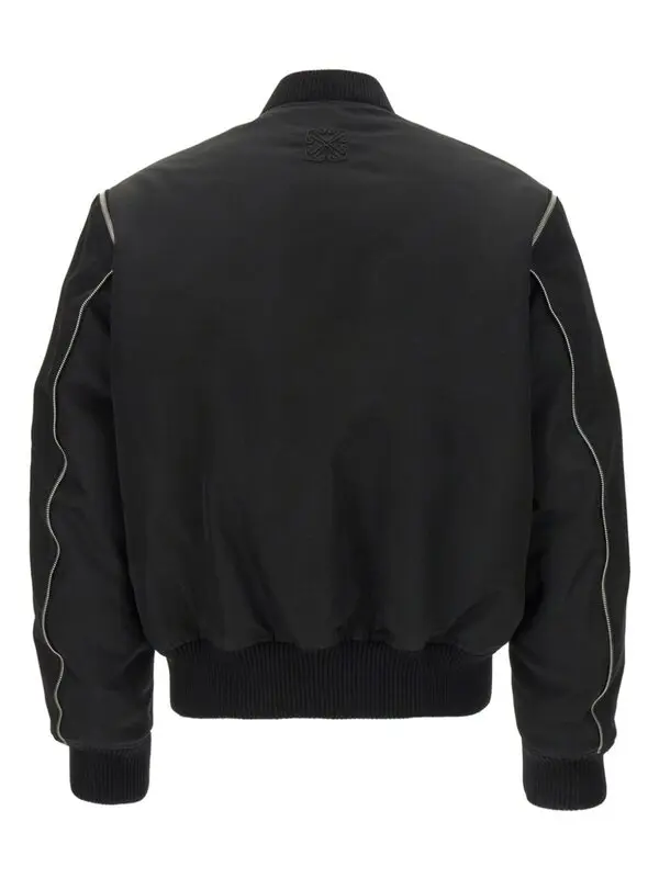 Off-White Zip-up Bomber Jacket - Black