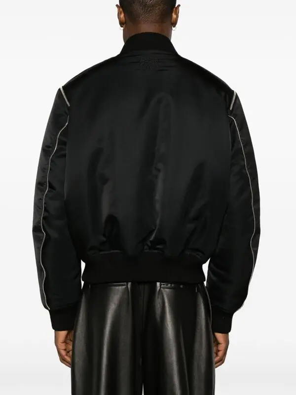 Off-White Zip-up Bomber Jacket - Black