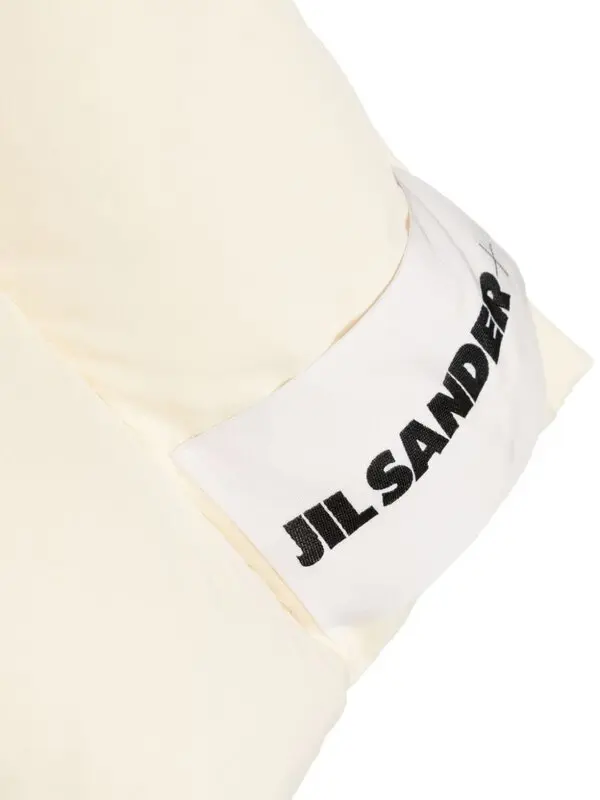 JIL SANDER Logo-patch Padded Scarf - White