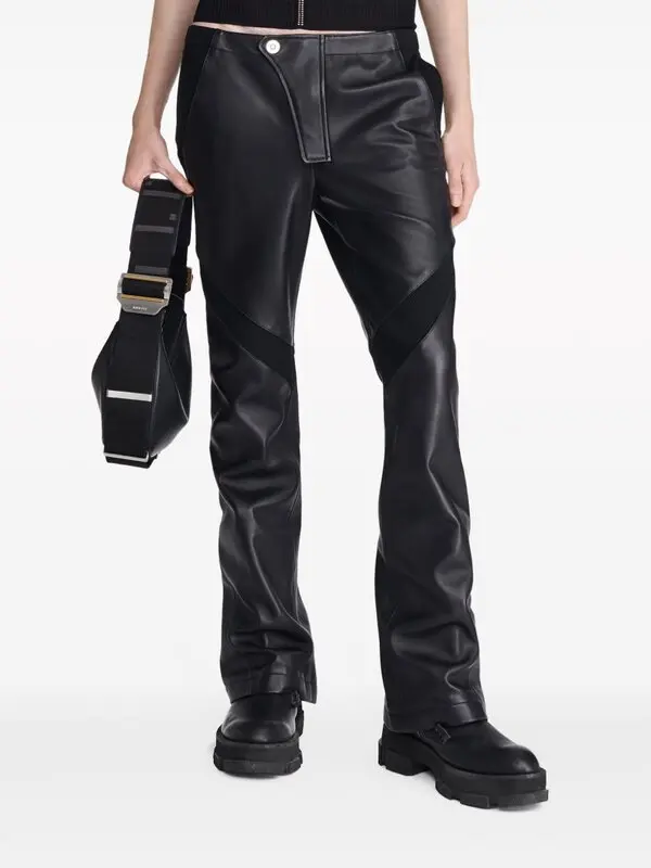 DION LEE Panelled Leather Trousers