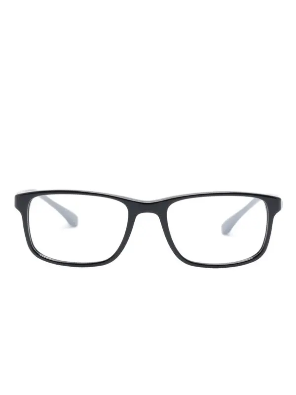 Emporio Armani Rectangle-frame Glasses - Black