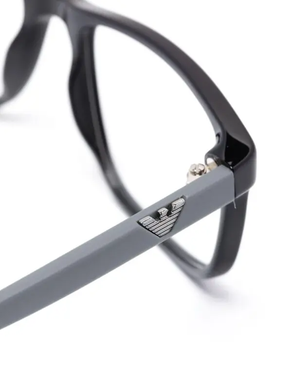 Emporio Armani Rectangle-frame Glasses - Black