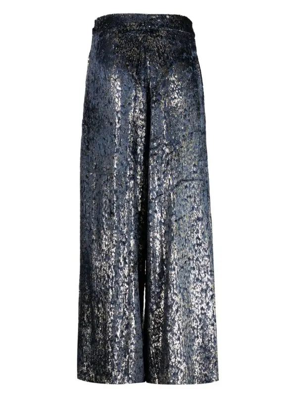 Biyan Full-jacquard Palazzo Trousers