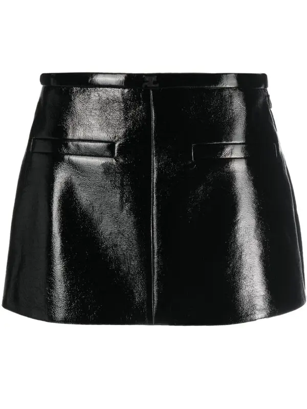 COURREGES High-shine Mini Skirt
