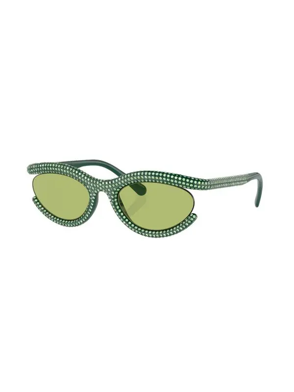 SWAROVSKI Cut-out Oval Sunglasses