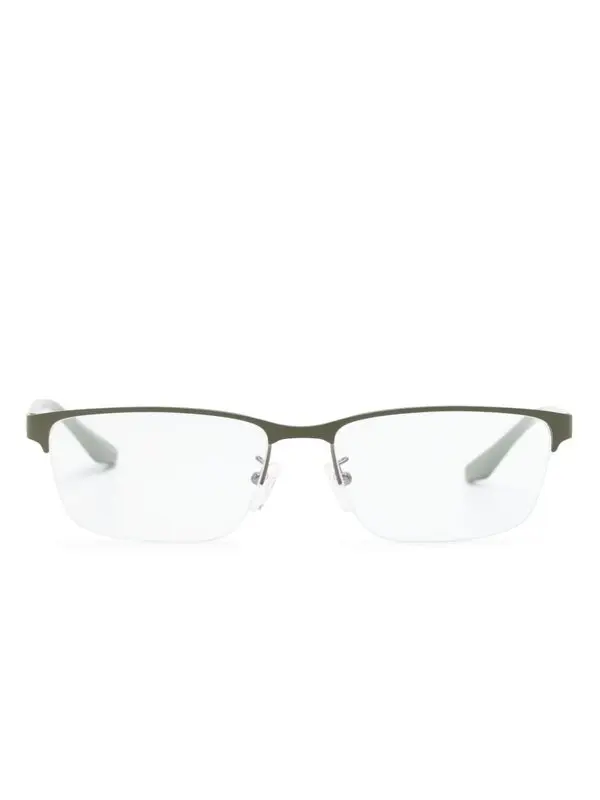 Emporio Armani Rectangle-frame Eyeglasses - Green
