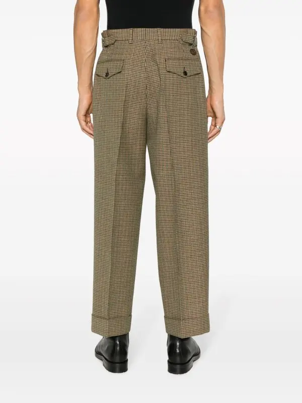 Gucci Check-pattern Pleated Trousers