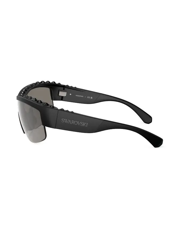 SWAROVSKI Pavé Crystal-embellished Sunglasses - Black