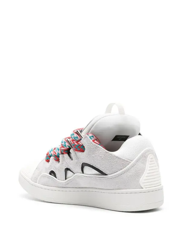 LANVIN Curb Panelled Sneakers - Grey