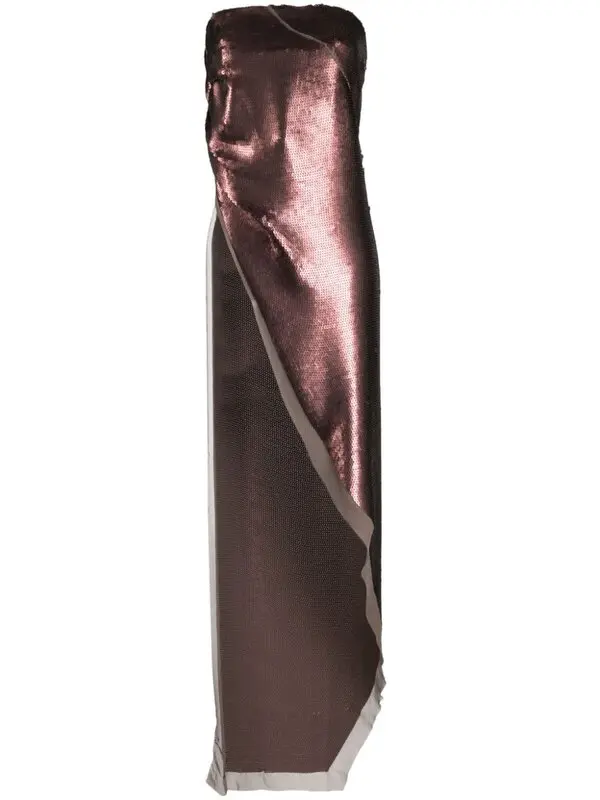 Rick Owens Luxor Sequin Top - Brown