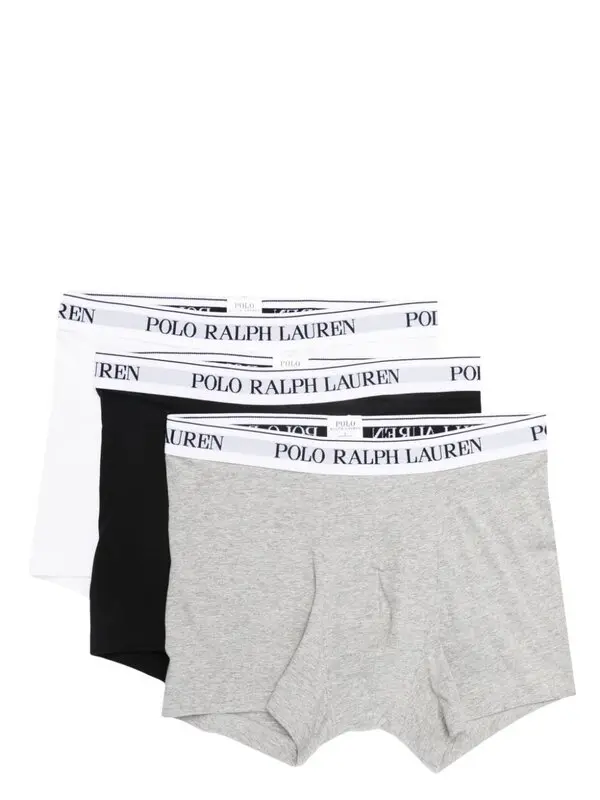 Polo Ralph Lauren Logo-waistband Cotton Briefs - Grey