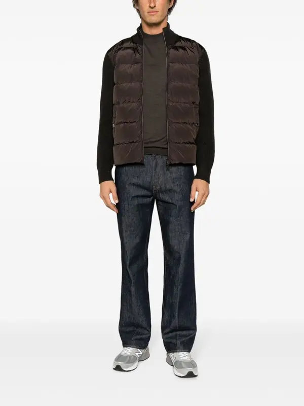 BARBA NAPOLI High-neck Jumper - Brown