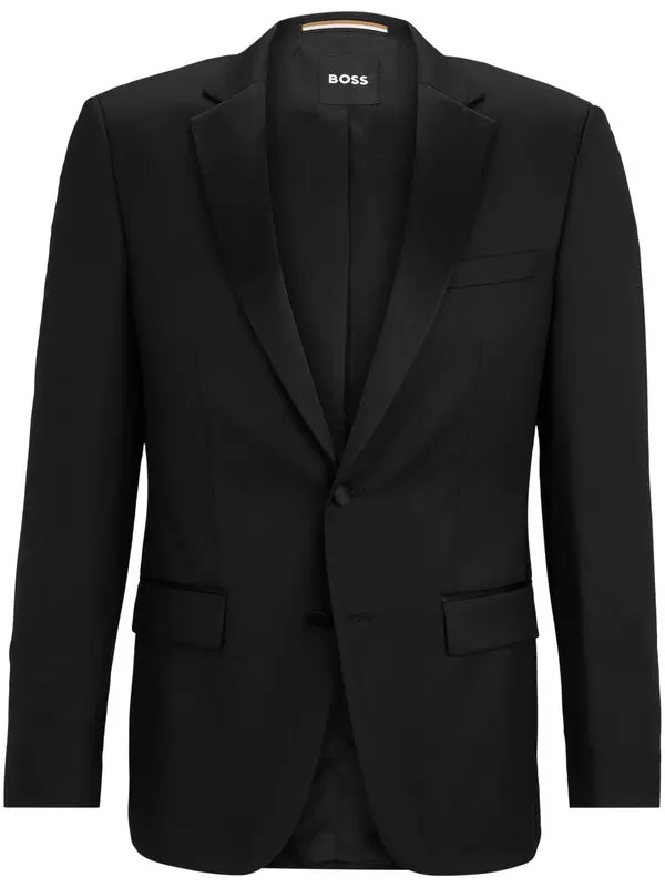 BOSS Huge Slim-fit Tuxedo Jacket - Black