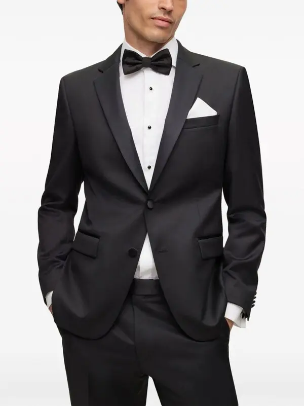 BOSS Huge Slim-fit Tuxedo Jacket - Black