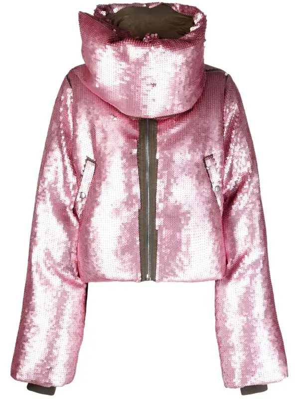 Rick Owens Sequin-embellished Puffer Jacket