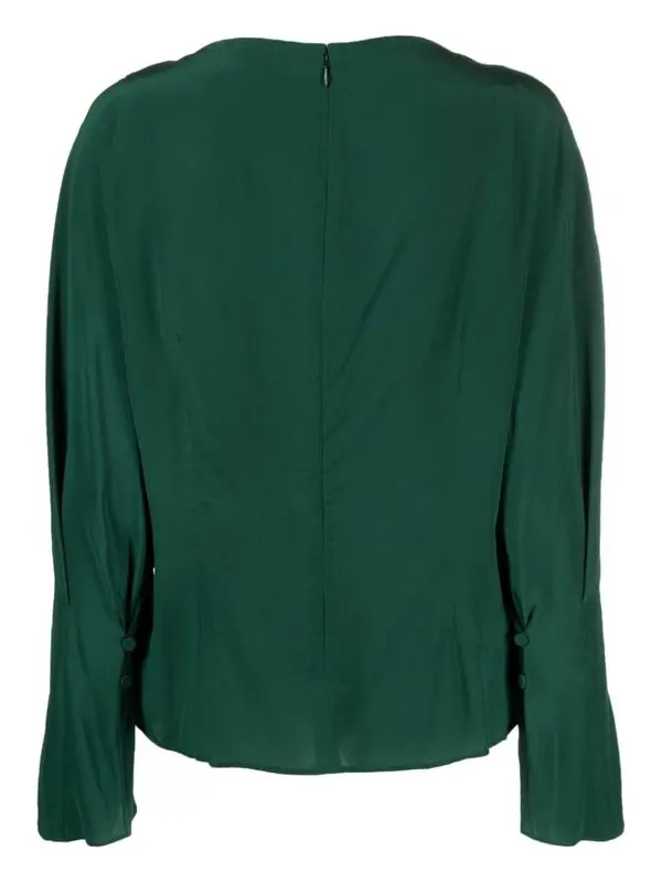 Chloé Draped Boat-neck Silk Blouse