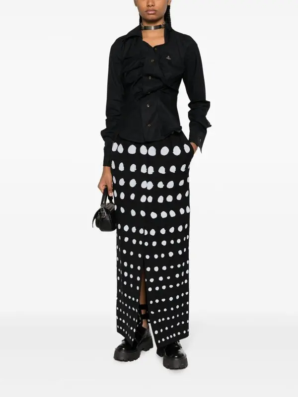 VIVIENNE WESTWOOD Drunken Cotton Shirt - Black