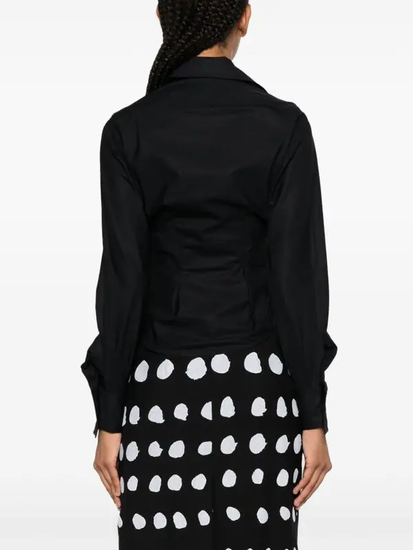 VIVIENNE WESTWOOD Drunken Cotton Shirt - Black