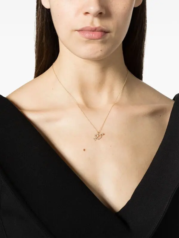 SYDNEY EVAN 14kt Yellow Diamond Heart Pendant Necklace