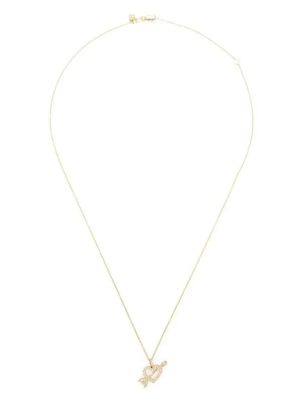 SYDNEY EVAN 14kt Yellow Diamond Heart Pendant Necklace