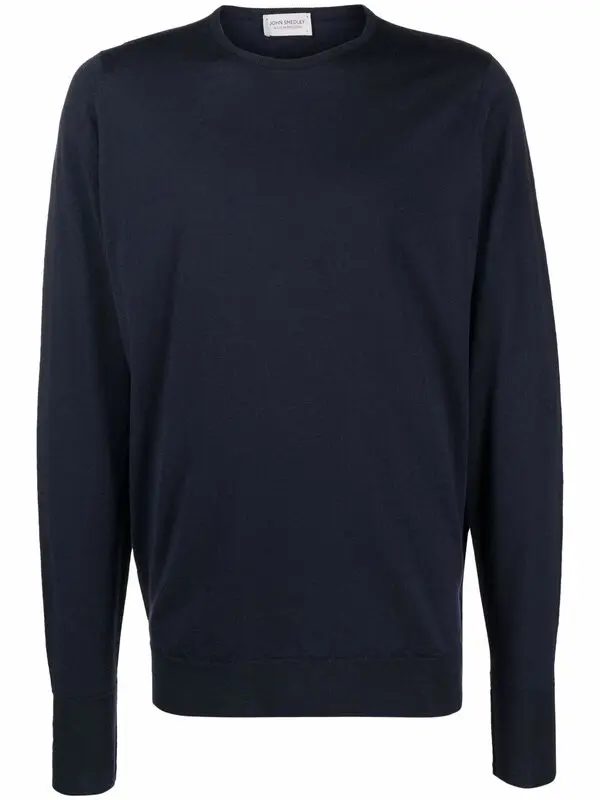 John Smedley Marcus Crew-neck Knitted Jumper - Blue
