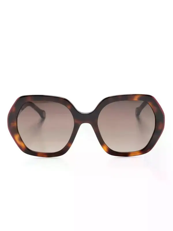 Carolina Herrera Tortoiseshell Oversized Sunglasses - Brown
