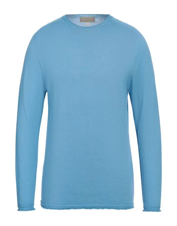120% Lino Cashmere Crewneck Sweater - Blue