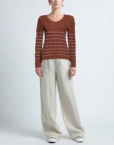 High Cotton-blend Striped Sweater