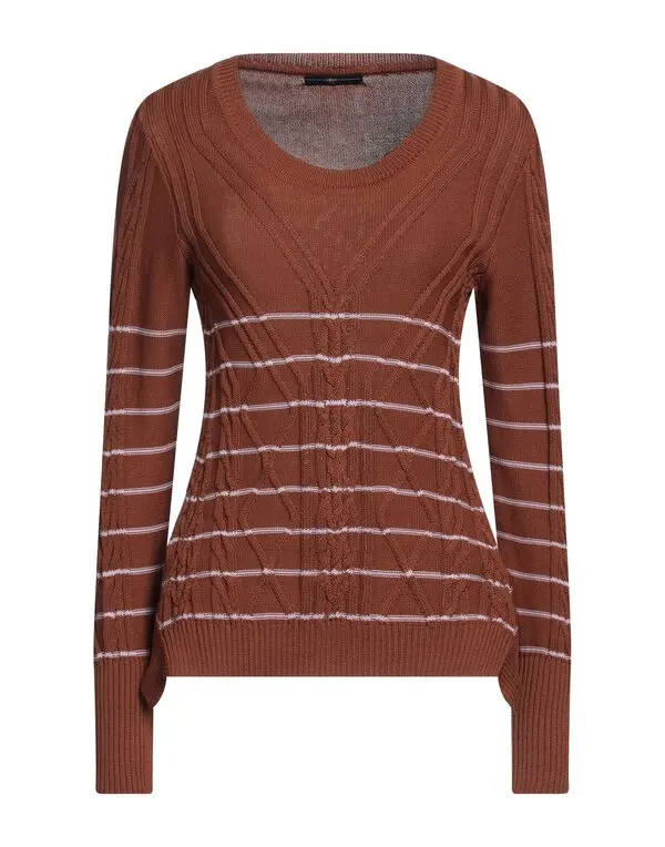 High Cotton-blend Striped Sweater