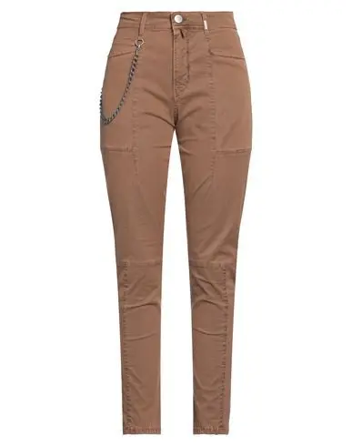High Tapered Gabardine Pants - Brown