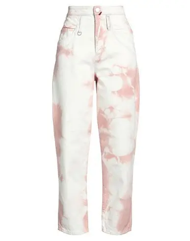 High Tapered Two-tone Jeans - Pink