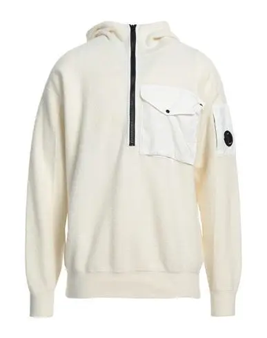 C.P. COMPANY Half-zip Sweater - White