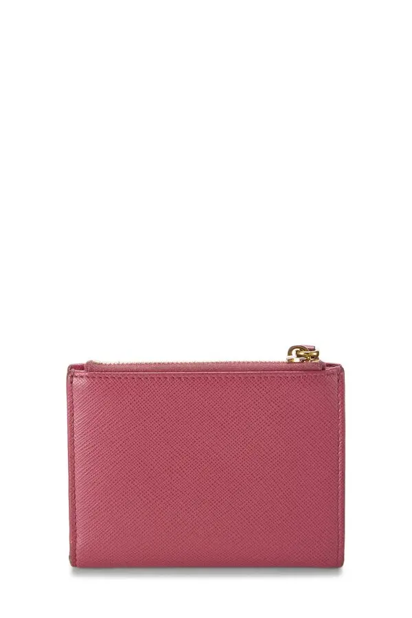 Prada Saffiano Compact Wallet - Pink
