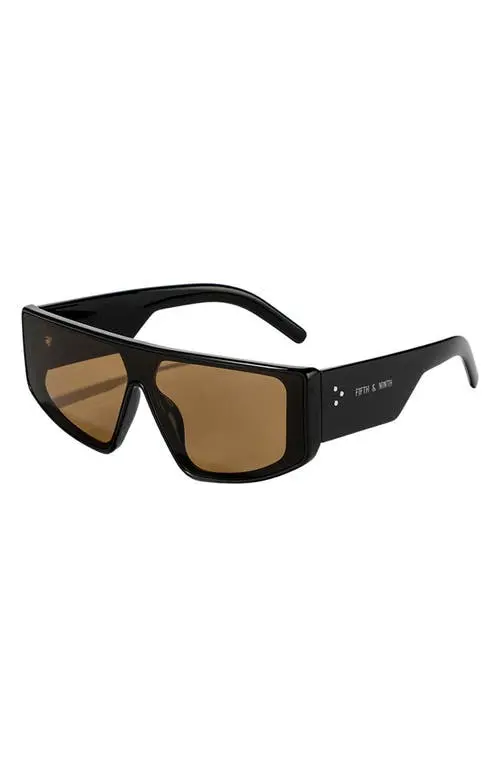 FIFTH & NINTH Tatum Square Frame Sunglasses - Brown/black