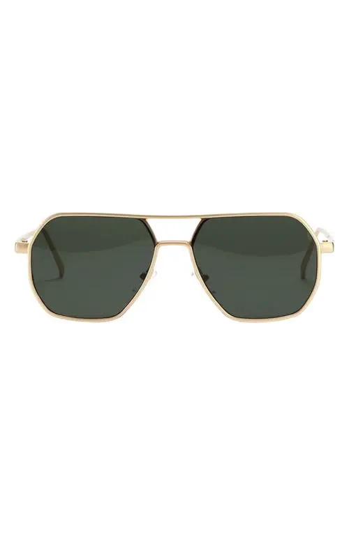 FIFTH & NINTH Nola Aviator Sunglasses - Green/gold