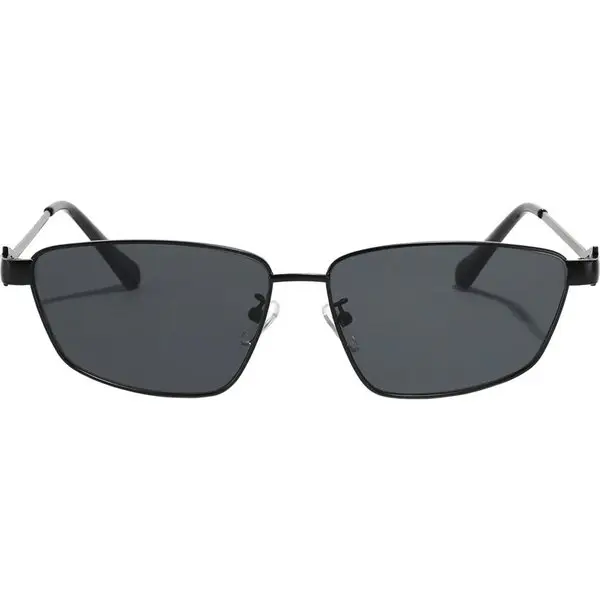 FIFTH & NINTH Cleo Geometric Sunglasses - Black/ Black