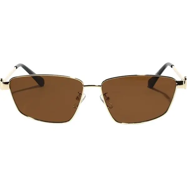 FIFTH & NINTH Cleo Geometric Sunglasses - Brown/gold