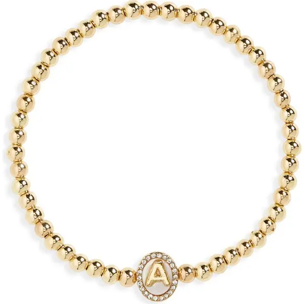 Baublebar Crystal Initial Pisa Bracelet - Gold A