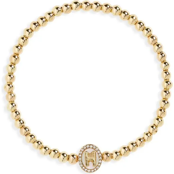 Baublebar Crystal Initial Pisa Bracelet - Gold H
