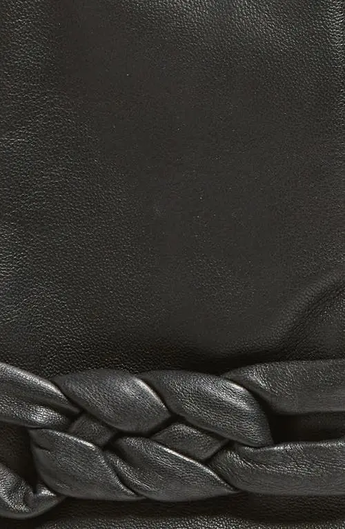 Cole Haan Braid Strap Mixed Media Leather Gloves
