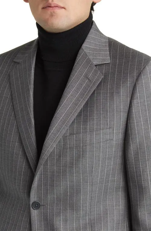 DANIEL HECHTER Norris Stripe Wool Suit - Grey