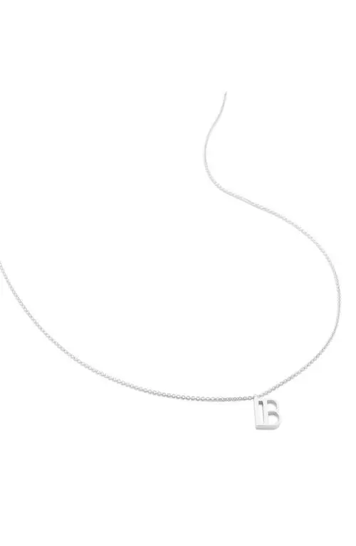 Monica Vinader Initial Pendant Necklace - Sterling Silver - B