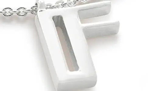 Monica Vinader Initial Pendant Necklace - Sterling Silver - F