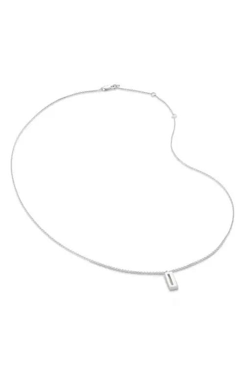 Monica Vinader Initial Pendant Necklace - Sterling Silver - I