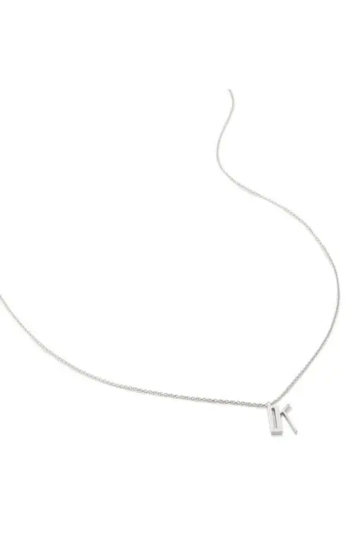 Monica Vinader Initial Pendant Necklace - Sterling Silver - K