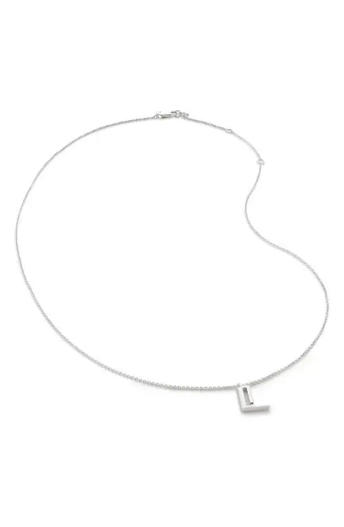 Monica Vinader Initial Pendant Necklace - Sterling Silver - L