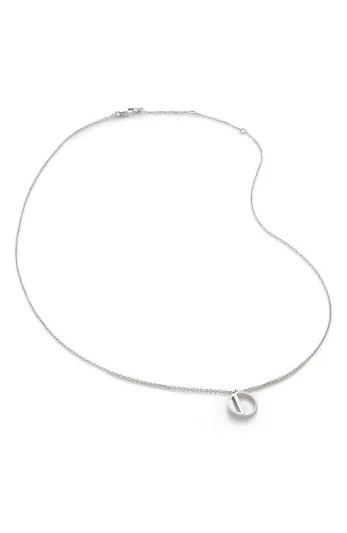 Monica Vinader Initial Pendant Necklace - Sterling Silver - O