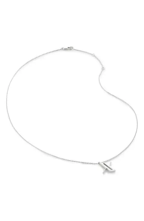 Monica Vinader Initial Pendant Necklace - Sterling Silver - X