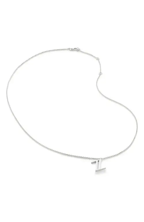 Monica Vinader Initial Pendant Necklace - Sterling Silver - Z